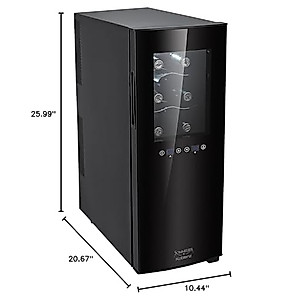 Koblenz 12-Bottle Free Standing Dual Zone Fridge and Chiller Wine Cooler, Black