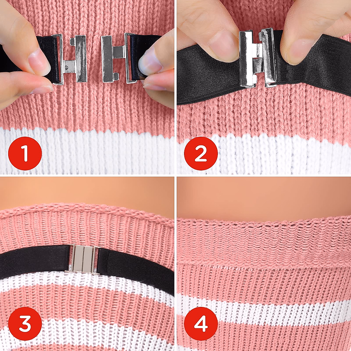 Littleforbig Plus Size Thigh High Long Striped Cable Knitted Stockings - Pink