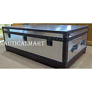 NauticalMart MAYFAIR STEAMER TRUNK TALL COFFEE TABLE