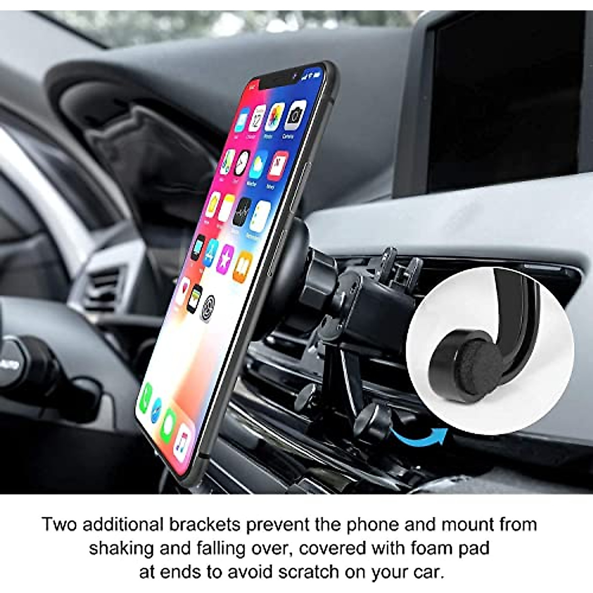 Air Vent Phone Holder, Magnetic Car Mount Phone Holder Cradle for iPhone 13/13 Pro/13 Pro Max/13 Mni/12/Mini/Pro Max/11/11 Pro/XR/ X/8 Galaxy S10/S9/S8/S7/S6/S5, LG and More