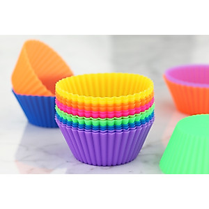 New Star Foodservice 44270 Reusable Silicone Baking Cups and Cupcake Liners, Set of 24