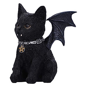 Nemesis Now Vampuss Black Bat Cat, 16cm, Resin, Black, Vampire Cat Figurine, Witch Gift, Halloween Decoration, Cast in Finest Resin, Lovingly Hand-Painted