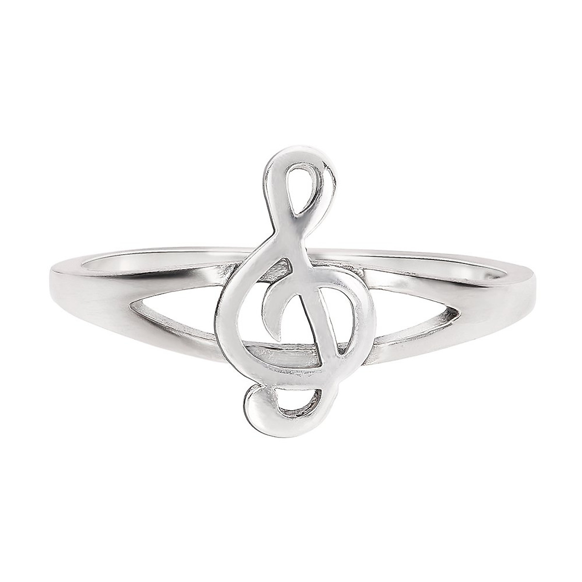 CloseoutWarehouse 925 Sterling Silver Euphony Bliss Music Note Ring Size 6