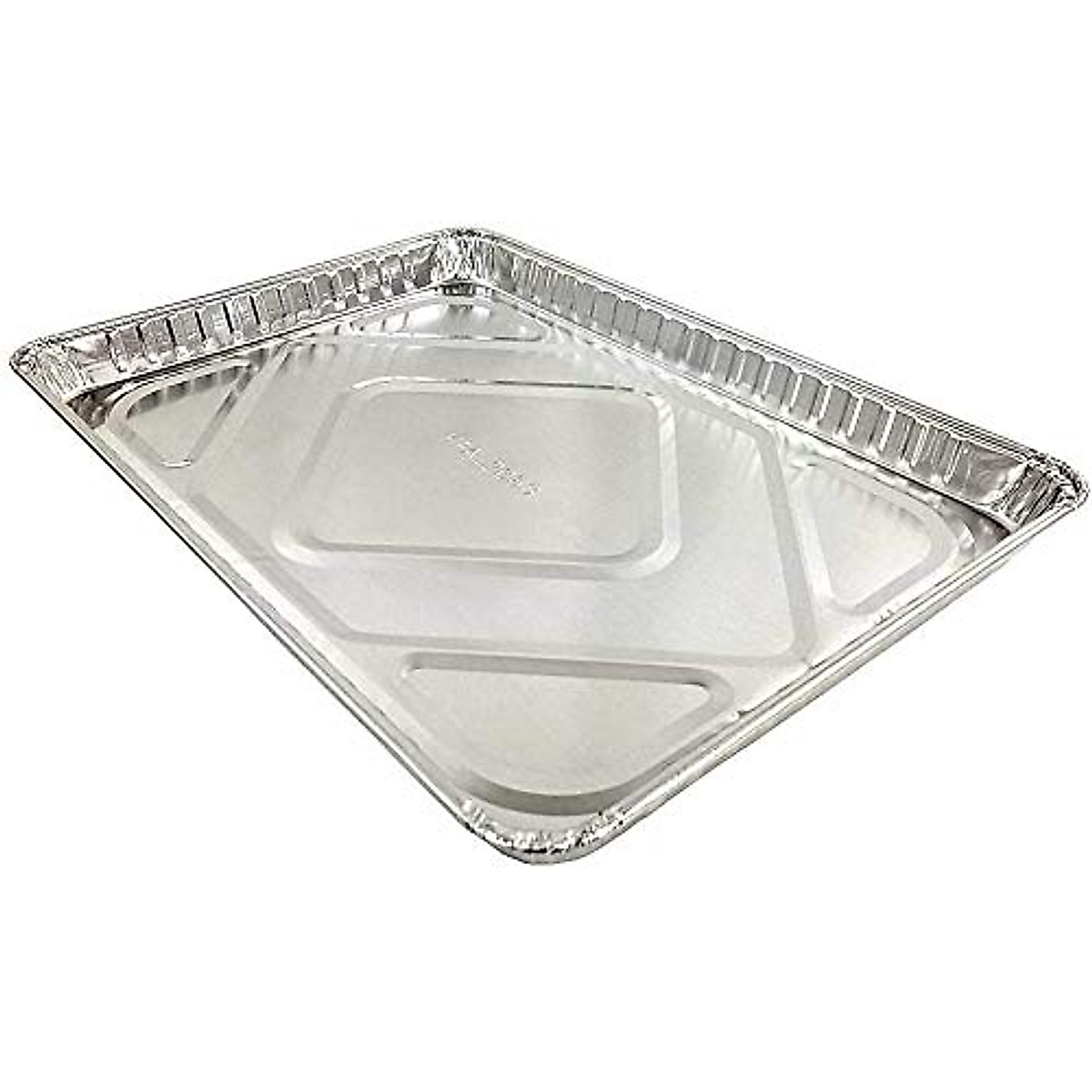 1/2 Size Sheet Cake Aluminum Foil Pan w/Clear Low Dome Lid (Pack of 10 Sets) 17.1 L x 12.3 W x 1.25 D