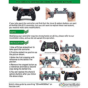 eXtremeRate Replacement D-pad R1 L1 R2 L2 Triggers Touchpad Action Home Share Options Buttons for ps4 Controller, Mint Green Full Set Buttons Repair Kits for ps4 Slim Pro CUH-ZCT2 Controller