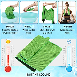 50 Pcs Cooling Towel 40" x 12" Ice Towel Yoga Towel Gym Accessories Cool Hiking Gifts Soft Breathable Chilly Towel for Neck Sport Running Workout Fitness Camping Golf More Activities