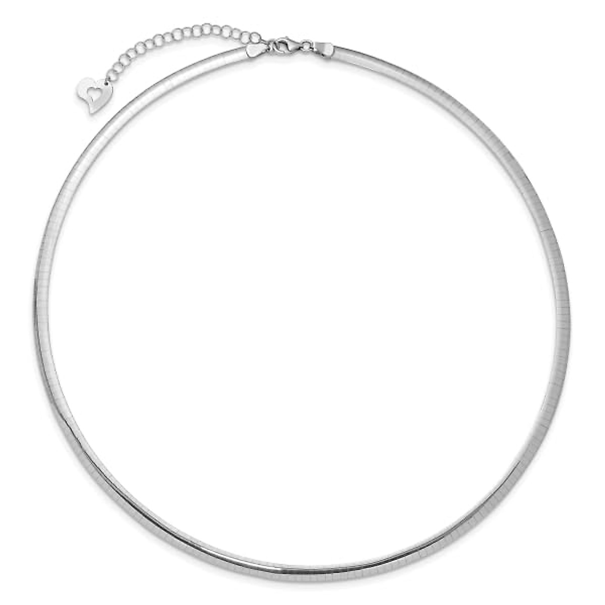 IceCarats 14K Two Tone Gold Reversible 4mm Cubetto Omega Snake Chain Necklace 18 inch