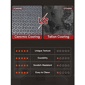 FOHERE 4.8Qt Hot Pot Electric, Ceramic Nonstick Electric Pot for Cooking, 1300W Electric Shabu Shabu Pot w/Dual Temperature Control for Home, Party, Family & Friend Gathering