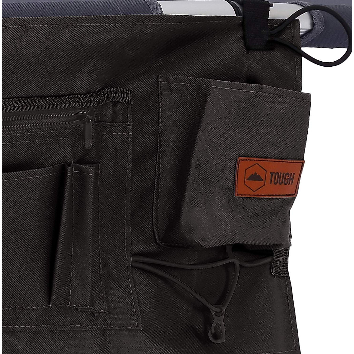 Tough Outdoors Camping Cot for Adults - Oversized Camping Cot - Durable Heavy Duty Military Bed - Elevated Foldable Cot & Camp Cots for Adults - XL Cot up to 300 lbs - w/Organizer & Storage Bag