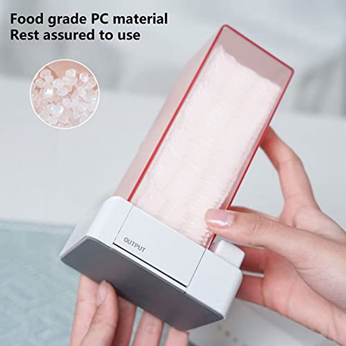 Automatic Cotton Pad Dispenser, Automatic Cotton Pad Holder Press Out Makeup Cotton Square Holder Dispenser for Pads (White)