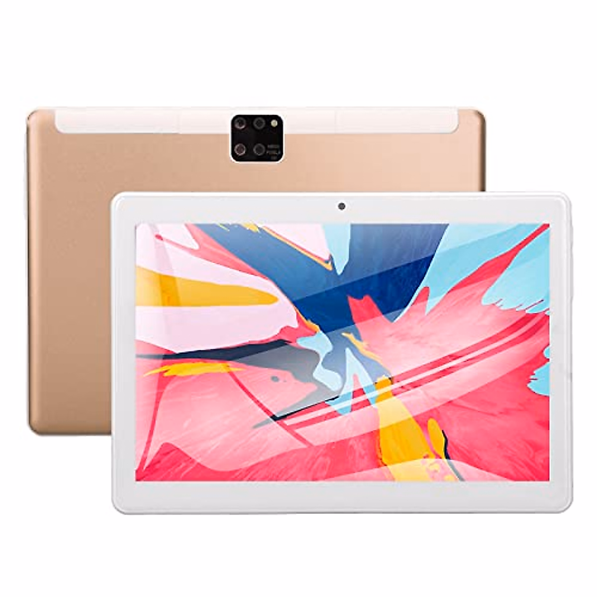Gold IPS WiFi Tablet 2.4G 5G 6GB 128GB Tablet 8MP 16MP Support for Office (US Plug)