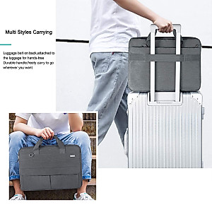 LANDICI Laptop Bag Carrying Case 13-14 inch with Shoulder Strap, Slim Waterproof Computer Sleeve Compatible with MacBook Air 13/13.3 M1 M2, MacBook Pro 13/14, Chromebook 14, Grey