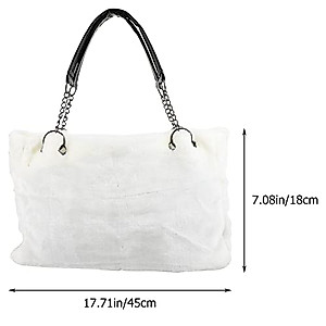 Womens Tote Bag Shoulder Tote Bag Women's Tote Bag Plush Large Single Shoulder Bag Lady Handbag Stereoscopic Fuzzy Design Handbag Shoulder Tote Bag Women's Tote Handbags Hand Bags