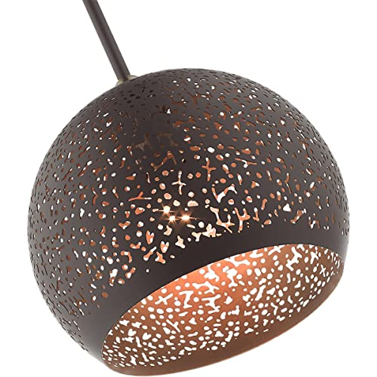 Livex Lighting 49181-07 1 Light Bronze Pendant Black W/ Antique Brass Accents