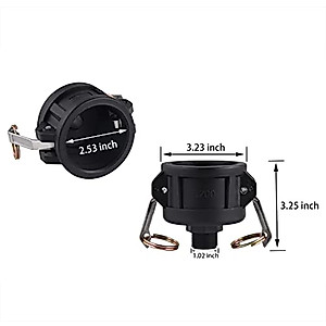 275 330 Gallon IBC Tote Fitting, Food Grade IBC Drain Adapter,2 inch Camlock x Garden Water Hose