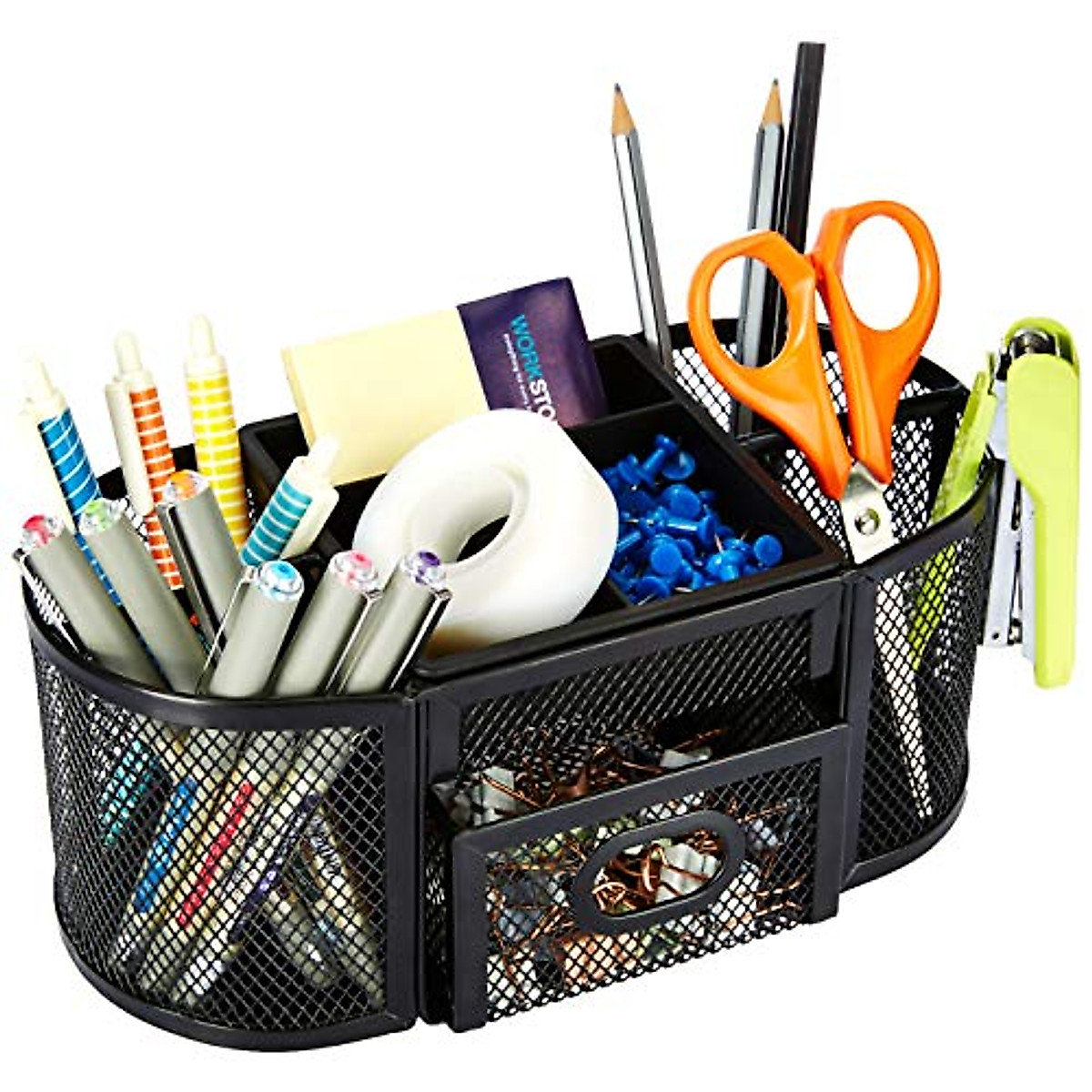 Amazon Basics Mesh Desk Organizer, Black