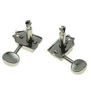 Wilkinson Deluxe 6 Inline Vintage Guitar Tuners with Split Post Guitar Tuning Keys Peg Machine Heads for Strat/Tele Guitars Nickel