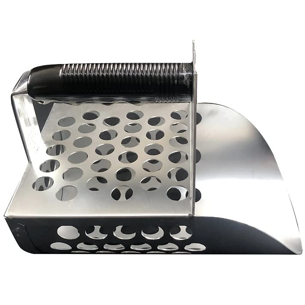 SWEETLO Metal Sand Scooph Scoops Hand Sifter Scoop for Sand - Metal Sifting Sifter Treasure Scoop - Metal Detecting Accessories Sand Scoop Detector Basket Digging Beach - Hex Holes Stainless Steel