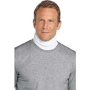 Coolibar UPF 50+ Men's Women's Key West Sun Neck Gaiter - Sun Protective (Small/Medium- White)