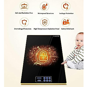 Buffet Warming Tray Hot Plate with Adjustable Temperature Control, Party Chafing Dish, Electric Food Warmer for Kitchen, Dining Room (Black 16x11inch)