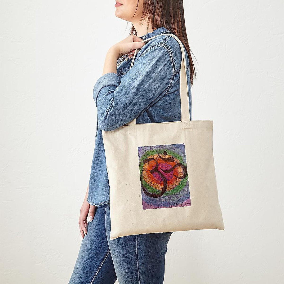 CafePress Chakra Inspired Om Tote Bag Canvas Tote Shopping Bag