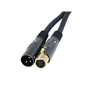 Monoprice XLR Male to XLR Female Cable - 100 Feet - Black, 16AWG, Gold Plated, Microphone & Interconnect - Stage Right Series