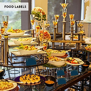 Andaz Press Navy Blue with Gold Metallic Ink, Printable Table Tent Place Cards, 20-Pack Seat Placement Cards Blank Place Cards for Table Settings Name Cards for Bridal Wedding, Graduation Food Cards