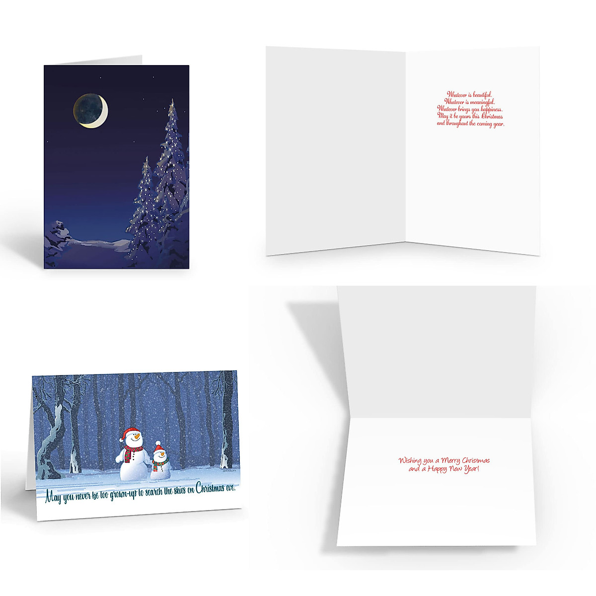 Stonehouse Collection Assorted Christmas Cards | Winter Forest Holiday Boxed Cards | USA Made | 18 Beautiful Christmas Cards & Envelopes (Forest)