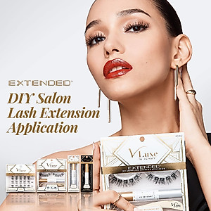 VLuxe Extended Collection: DIY Eyelash Extension Overnighter - Lasting Your lash up to 1-2 Weeks Long, Foolproof & Smudge-Free