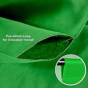 MOUNTDOG 6.5 x 10ft Green Screen for Photography, Chromakey Polyester Green Backdrop Background for Photo Video Studio, Zoom, YouTube, Online Meetings, Gaming (Stand NOT Included)