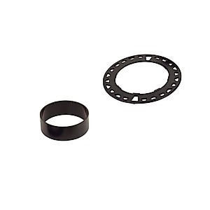 Schluter Systems Kerdi Shower Drain Cover Kit with Vertical PVC 2 Inch Flange, 4 Inch Drain Grate Curve Design with Matte Black Finish, and with Corners and Seals for PVC Plastic Pipe