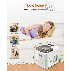 Smart Ice Maker Countertop, Compact Wi-Fi Ice Machine with App Control, 33 lbs per Day 9 Cubes in 6 Mins 2 Sizes Bullet Ice Makers Self-Cleaning Ideal for Home Kitchen Camping RV