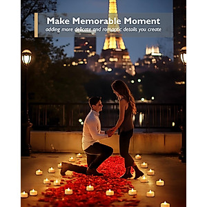 YOJACIKI Flameless Candles, 24 Pack LED Tea Lights Candles Battery Operated, Last 200+ Hrs Flickering Tea Lights, Flameless Tealight Candles for Halloween Diwali Fall Christmas Wedding D 1.5”x H 1.25”