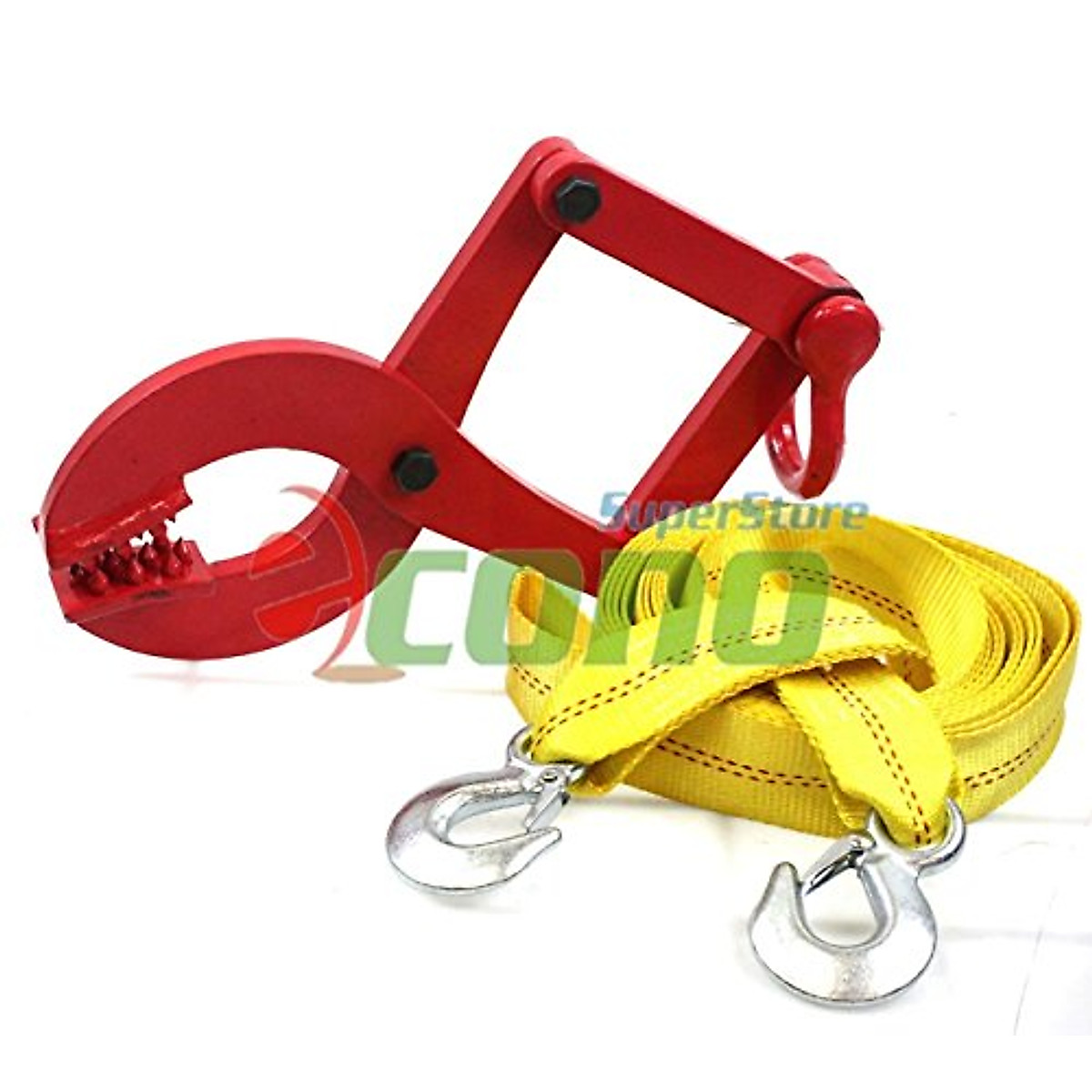 1 Ton Truck Pallet Pulling Scissor Clamp Puller Grip Gripper W/ 20ft Tow Strap