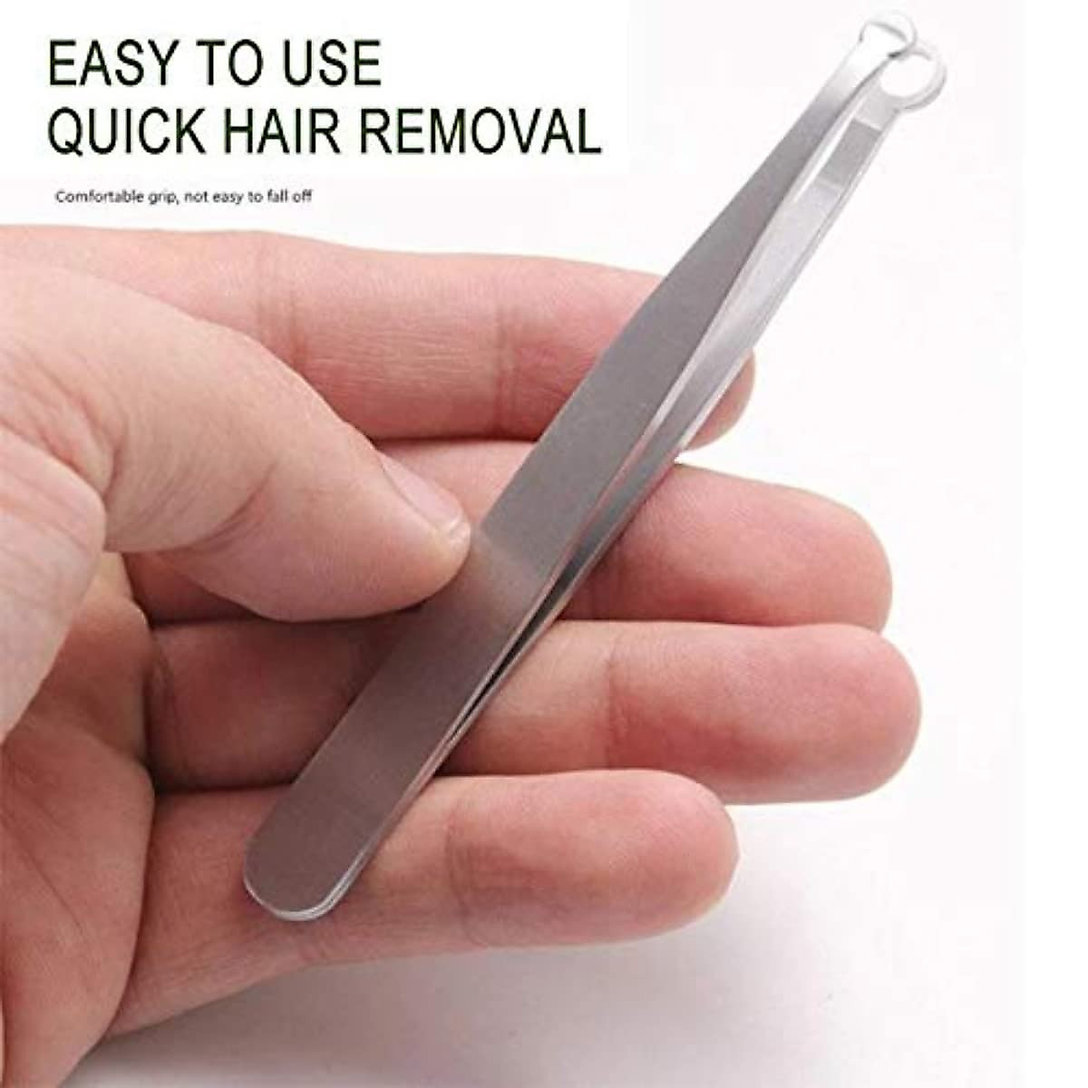 2pcs Nose Hair Trimmer for Men Women Painless Universal Nose Hair Trimming Tweezers,Nose Hair & Beard Trimming Scissors