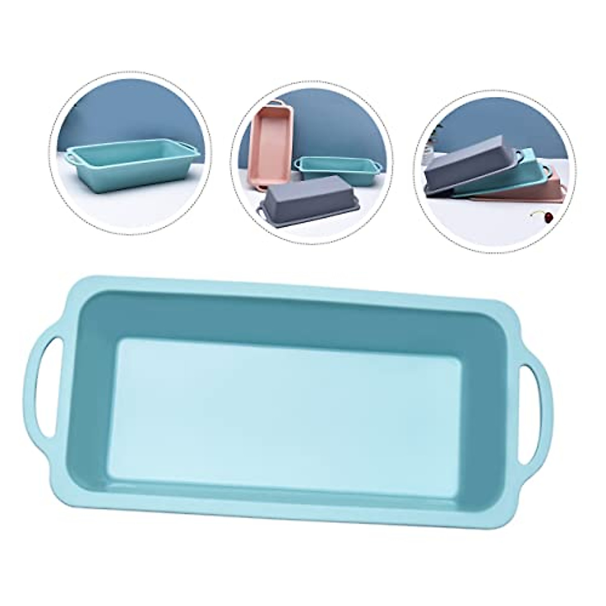 RORPOIR 1pc Cake Mold Square Cupcake Pans Pizza Tray Silicone Muffin Pan Rectangular Toast Pan Toast Baking Rectangular Bread Baking Tools Home Bakeware DIY Bread Mold Silica Gel Self Made