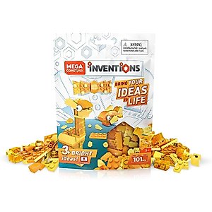 Mega Construx FWP22 Inventions Yellow Brick Building Set