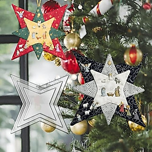 Christmas Patchwork Star Template Set,Christmas Wreath Template,Christmas Star Quilting Template,2024 Christmas DIY Quilting Templates Patchwork Tools,DIY Sewing Tool for Sewing Lovers