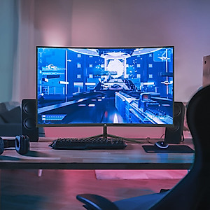 Z-Edge 32 inch Curved Gaming Monitor, 16:9 QHD 2K 2560x1440 165/144Hz 1ms Frameless LED Gaming Monitor, AMD Freesync Premium Display Port HDMI Built-in Speakers