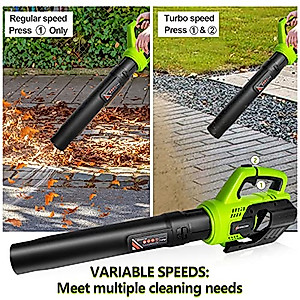 Cordless Leaf Blower,20V 420CFM Handheld Electric Leaf Blowers with 4.0Ah Battery & Fast Charger, 2 Speed Mode, Lightweight Battery Powered Leaf Blowers for Lawn, Yard, Garage, Patio & Sidewalk