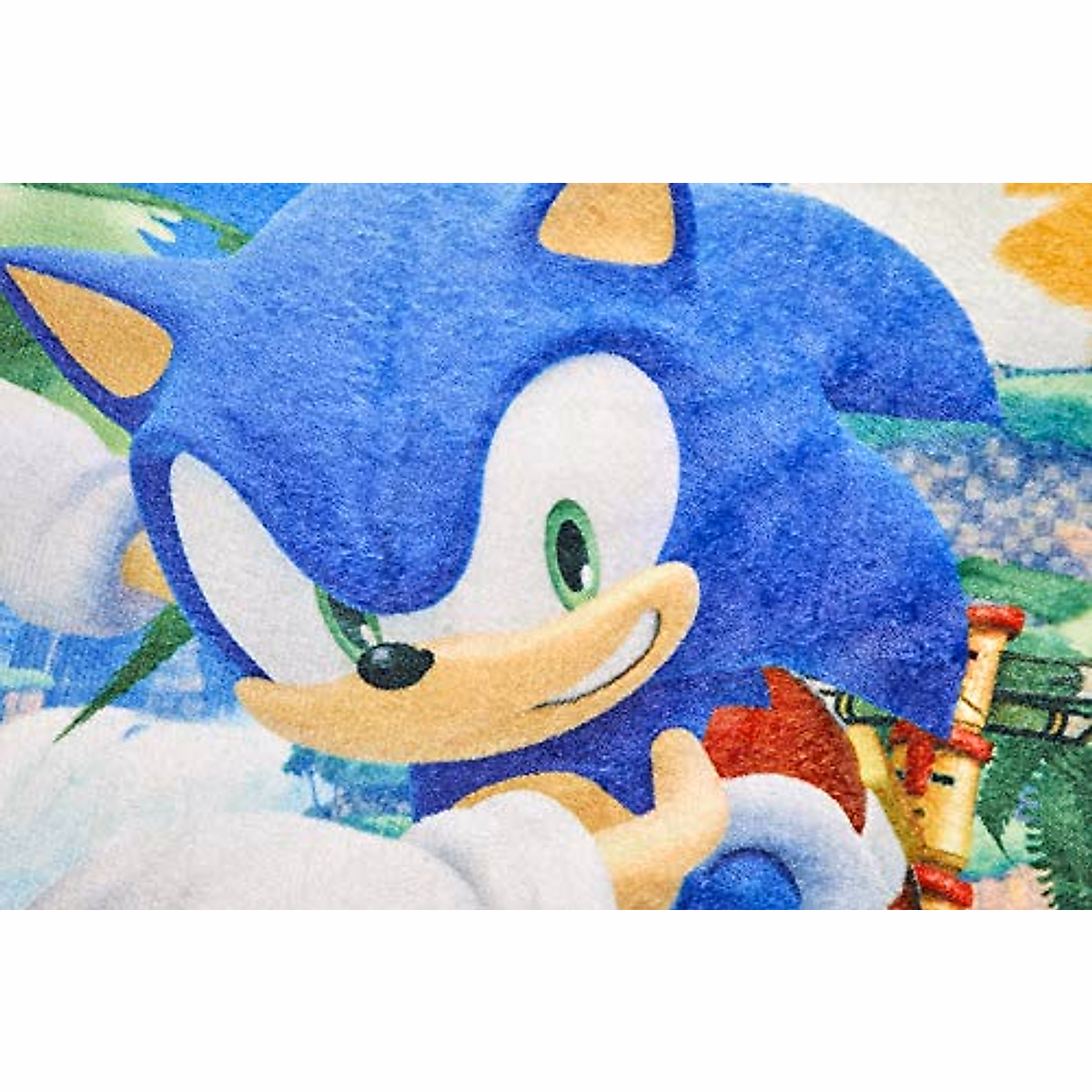 JUST FUNKY Sonic The Hedgehog Sonic & Tails Large Fleece Throw Blanket | Official Sonic The Hedgehog Collectible Blanket | Measures 60 x 45 Inches