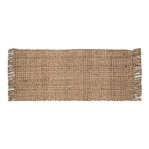 THE BEER VALLEY Hand Woven Jute Runner Rug, 2.5'x8' - Natural, Reversible Farmhouse Rugs for Hallway, Kitchen, Living Room - 30x96 Inches