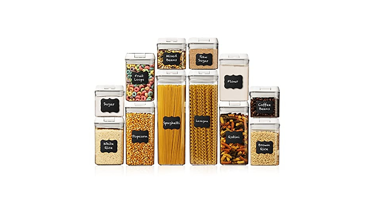 Shazo Airtight Food Storage Containers 12 PC Set for Kitchen Organization