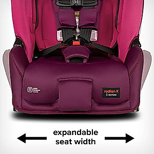 Diono Radian 3RX 3-in-1 Rear and Forward Facing Convertible Car Seat, Adjustable Head Support & Infant Insert, 10 Years 1 Car Seat Ultimate Safety and Protection, Slim Fit 3 Across, Pink Blossom