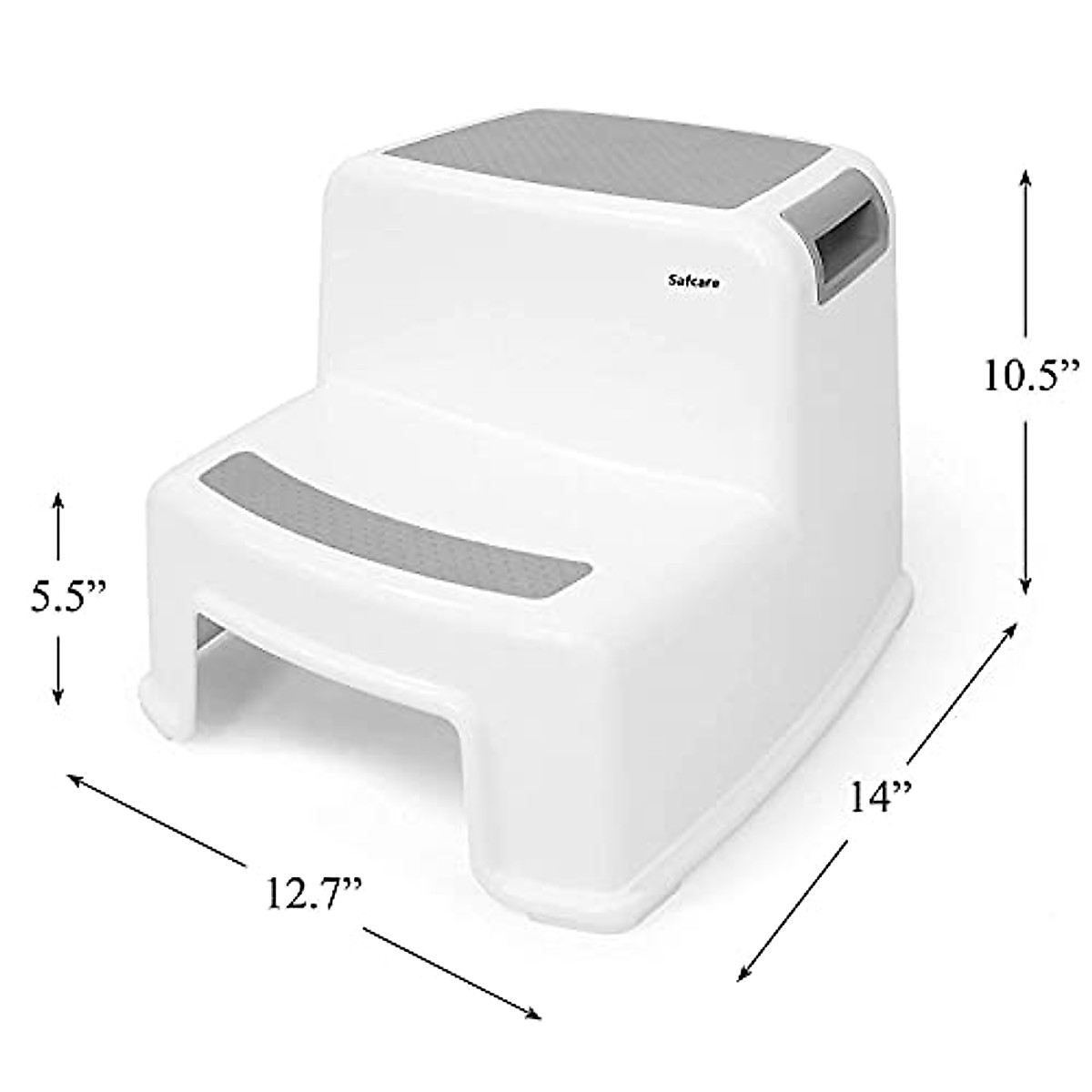 Toddler Step Stool for Kids, 2 Pack Step Stool for Toilet Potty Training Slip Resistant Soft Grip for Safety as Bathroom Potty Stool and Kitchen Dual Height and Wide Two Step