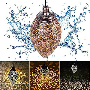 Solar Lantern, Retro Landscape Light, Waterproof Environmentally Friendly LED Home Lighting Iron Garden for Outdoor Decor Yard