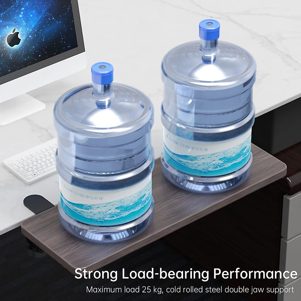 OUGIC Ergonomics Desk Extender Tray, 29.5"x9.5" Punch-Free Clamp on, Foldable Keyboard Drawer Tray, Table Mount Arm Wrist Rest Shelf, Computer Elbow Arm Support