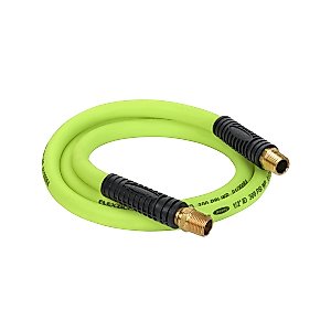 Flexzilla Swivel Whip Air Hose, 1/2 in. x 6 ft. (1/2 in. MNPT Swivel x 1/2 in. MNPT Ends), Heavy Duty, Lightweight, Hybrid, ZillaGreen - HFZ1206YW4S
