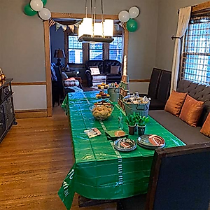 Esjay Football Tablecloth,2 Pack Football Table Cover(54”x72”) for Superbowl Decorations,Game Day,Tailgate Football Party