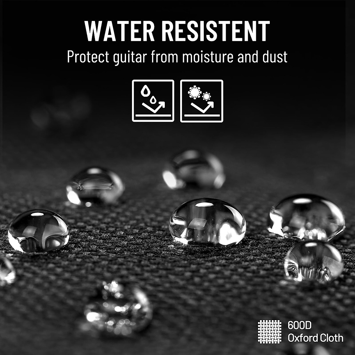 CAHAYA 40 41 42 In Multi-pockets Acoustic Guitar Bag 6 Pockets 0.4In 10mm Thick Padding Water Resistent Guitar Case Gig Bag CY0181